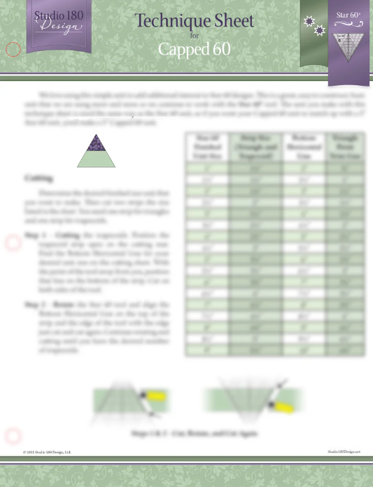 Deb Tucker's Studio 180 Design - Capped 60 Technique Sheet – Donna’s ...